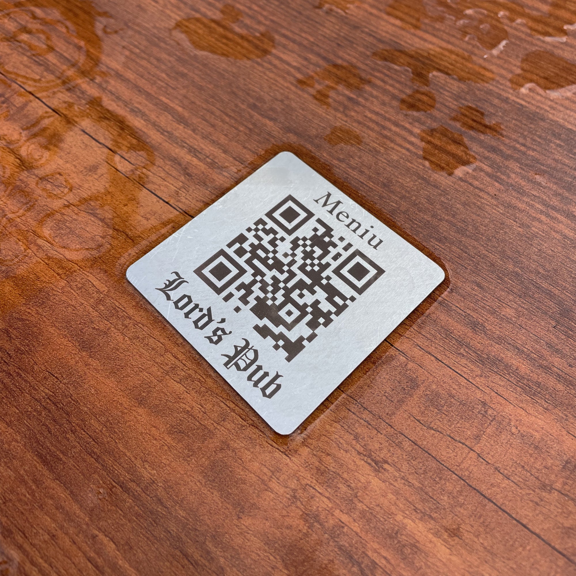 Placuta QR Inox Gravata Laser 6x6cm