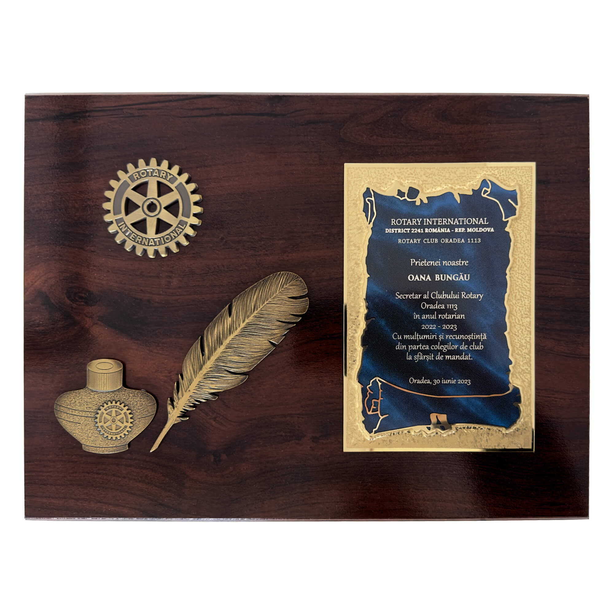 Placa Past Secretary Rotary